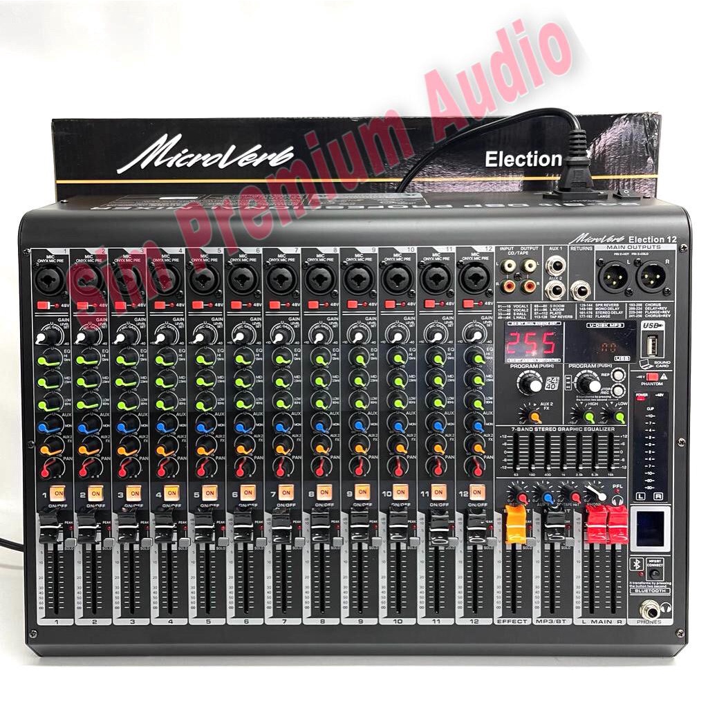 Jual Mixer Audio Microverb Election 12 election12 channel with ...