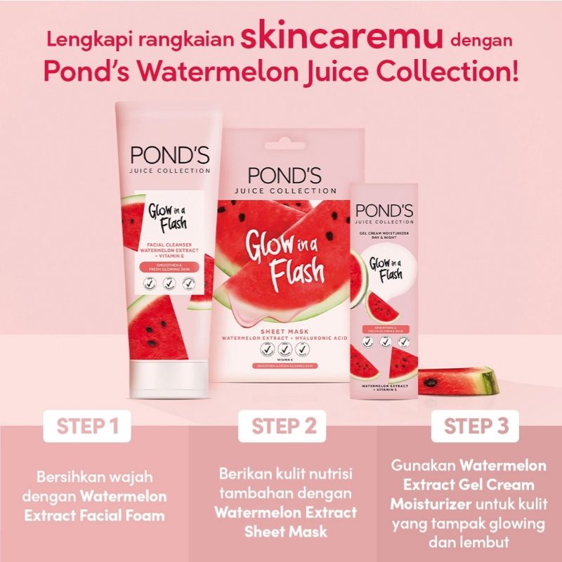 Jual PONDS Juice Watermelon Extract 90g dan 20g | Shopee Indonesia