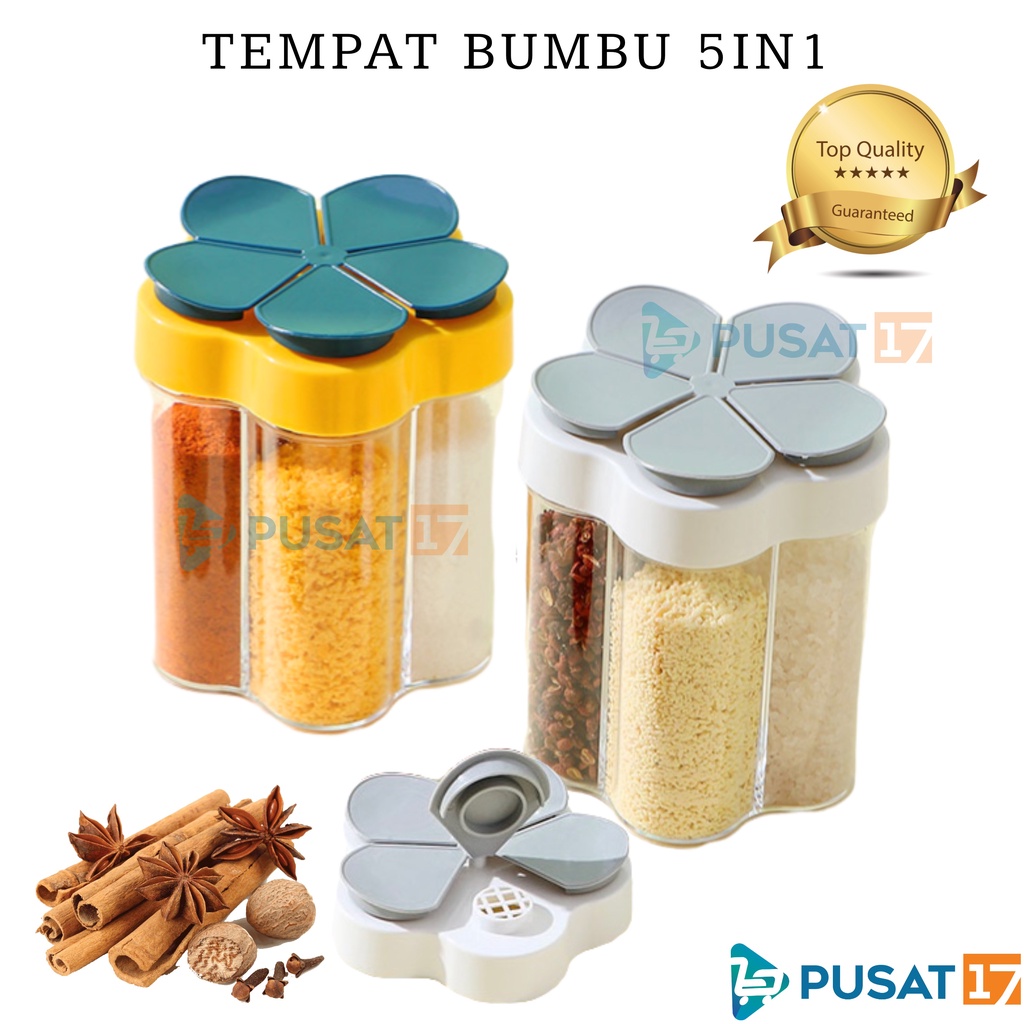 Jual PUSAT17 TEMPAT BUMBU 5IN1 TABUR / TEMPAT BUMBU 5 SEKAT BUNGA ...