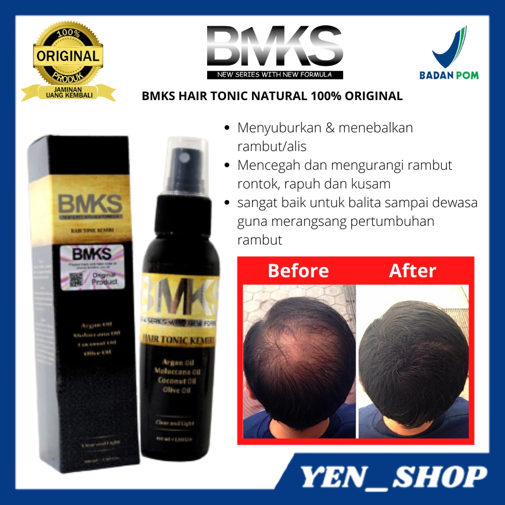 Jual BMKS HAIR TONIC tonik spray kemiri pelurus penumbuh pemanjang ...