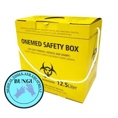 Jual Safety Box Onemed 12,5 liter 12.5 L Box Kuning Kotak Tempat Sampah Medis Medical Waste ...