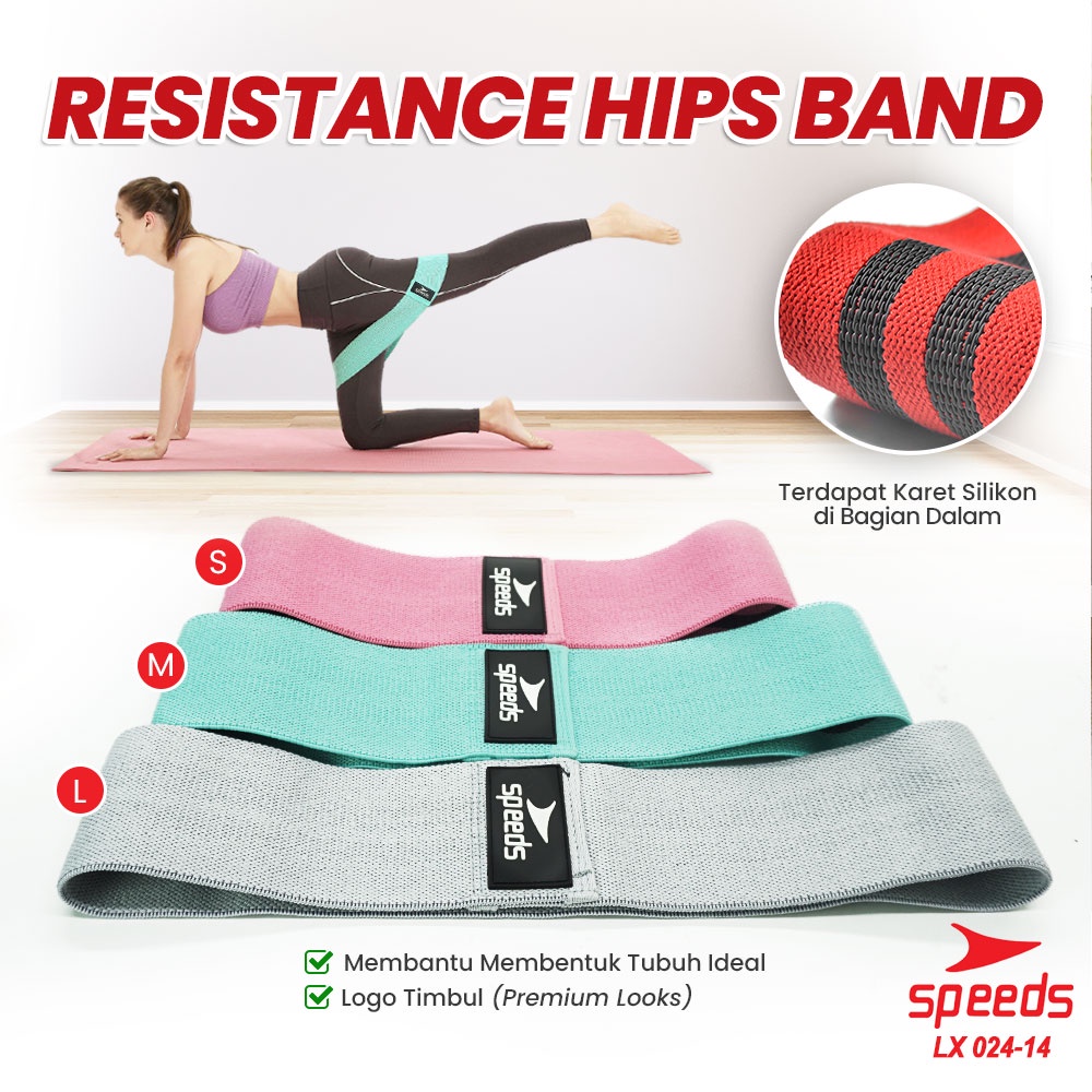 Jual SPEEDS Resistance Loop Bands Hip Bands Squat Karet Yoga Fitness 024-14 | Shopee Indonesia