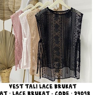 Jual VEST TALI BROKAT OUTER / ROMPI TALI BRUKAT / VEST LACE TALI BROKAT ...