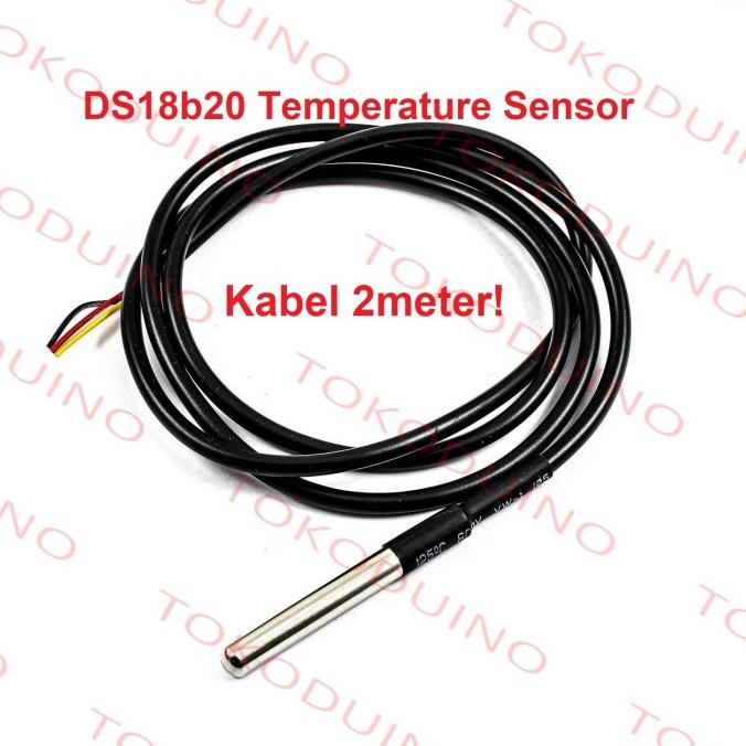 Jual Sensor Suhu Ds18b20 Waterproof Temperature Probe Sensor Shopee