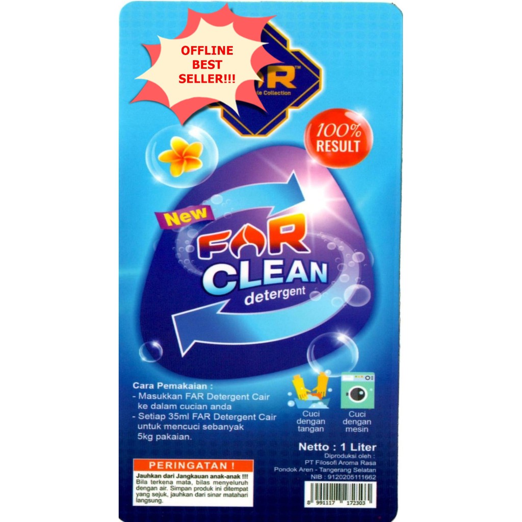 Jual FAR Clean Detergent Cair/Liquid 1000 ml | Shopee Indonesia