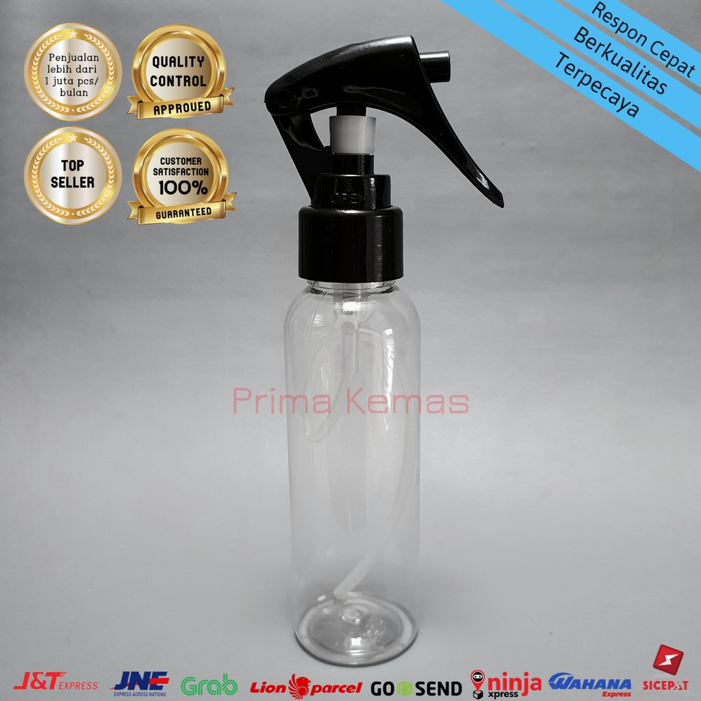 Jual Botol Trigger Spray 100 ml - botol kosmetik 100 ml - botol skincare Pet 100 ml Natural ...