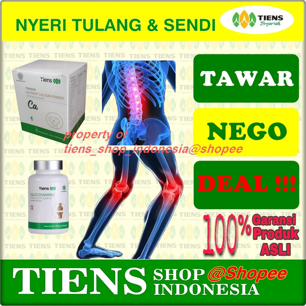 Jual OBAT NYERI TULANG DAN SENDI TIENS KALSIUM DAN TIENS GLUCOSAMIN ...
