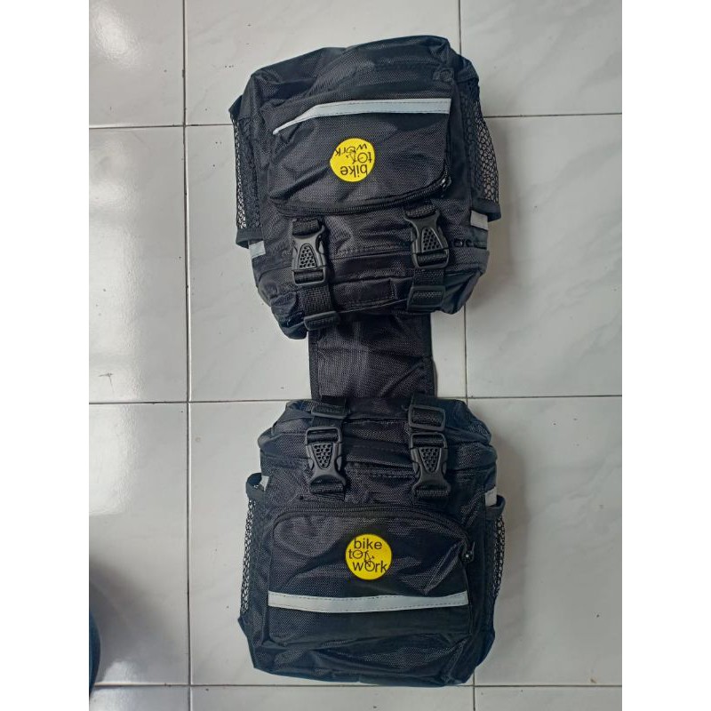 Jual tas panier mini tas sepeda lipat tas bagasi dual layer | Shopee ...