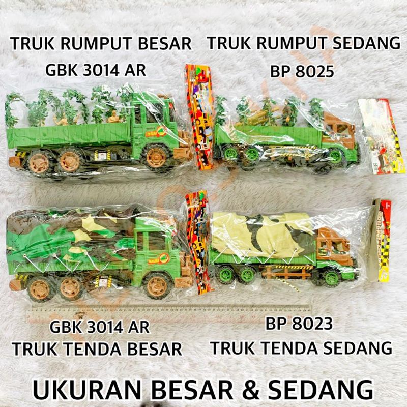 Jual MAINAN TRUK TENTARA MILITER TENDA & RUMPUT UKURAN BESAR SEDANG ...