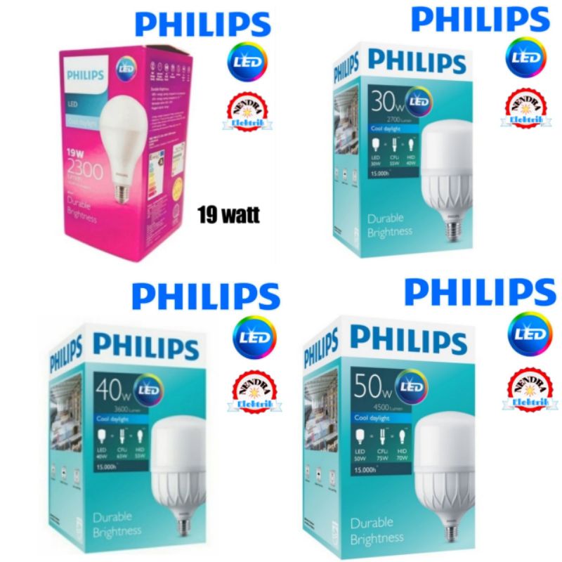 Jual Lampu Led PILIPS 19w 30w 40w 50w Philips Tabung Putih | Shopee ...