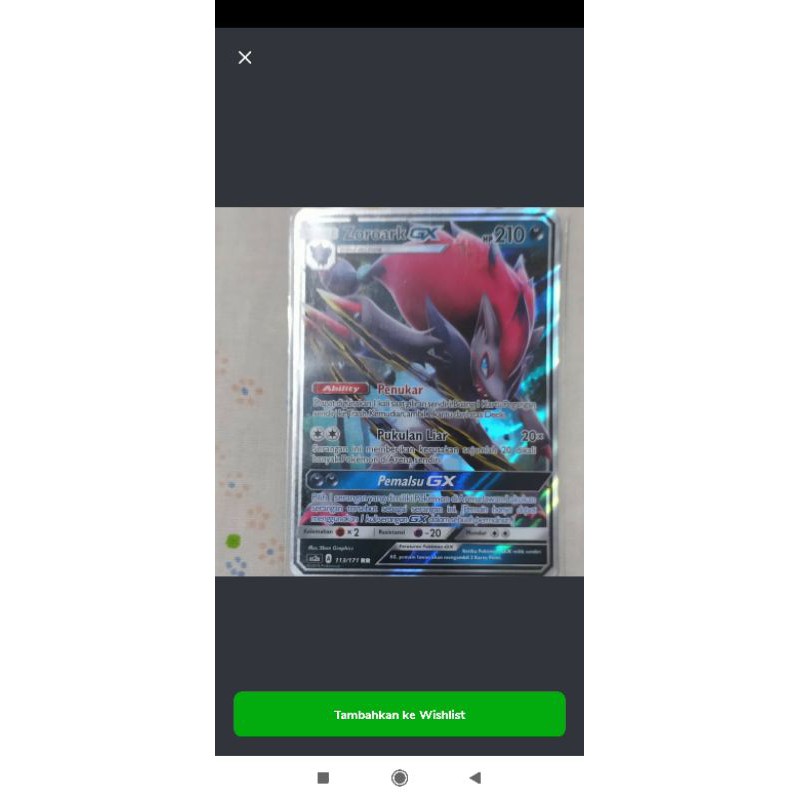 Jual kartu pokemon bahasa Indonesia Zoroark GX RR | Shopee Indonesia