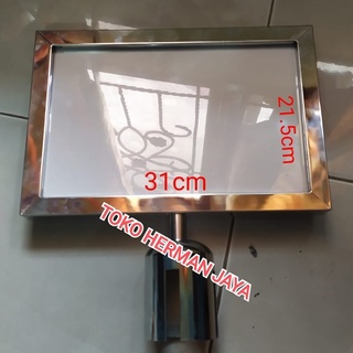 Jual Sign Board Frame A4 Landscape Signage Stainless Papan Tiang ...