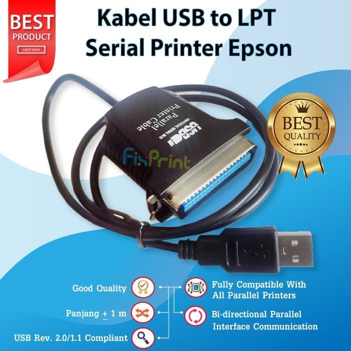 Jual Kabel Converter USB 2.0 to serial 1M Cable Printer Epson LX300 ...