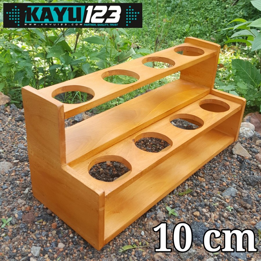 Jual Rak Kayu Multi Fungsi 2 Tier Tempat Botol Ukuran Dalam 10 cm (RK ...