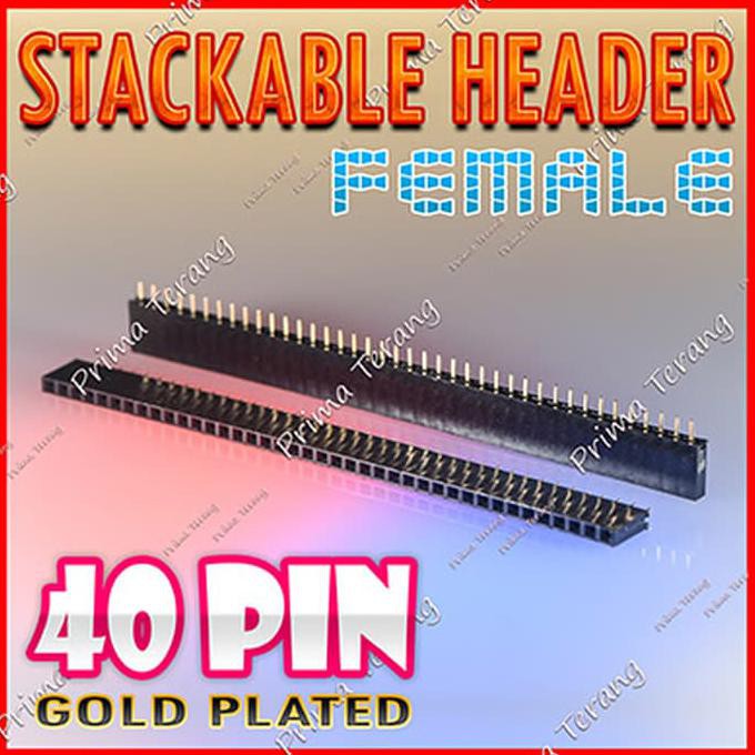 Jual Stackable Header 40 Pin Arduino 40P Single Row Female | Shopee ...