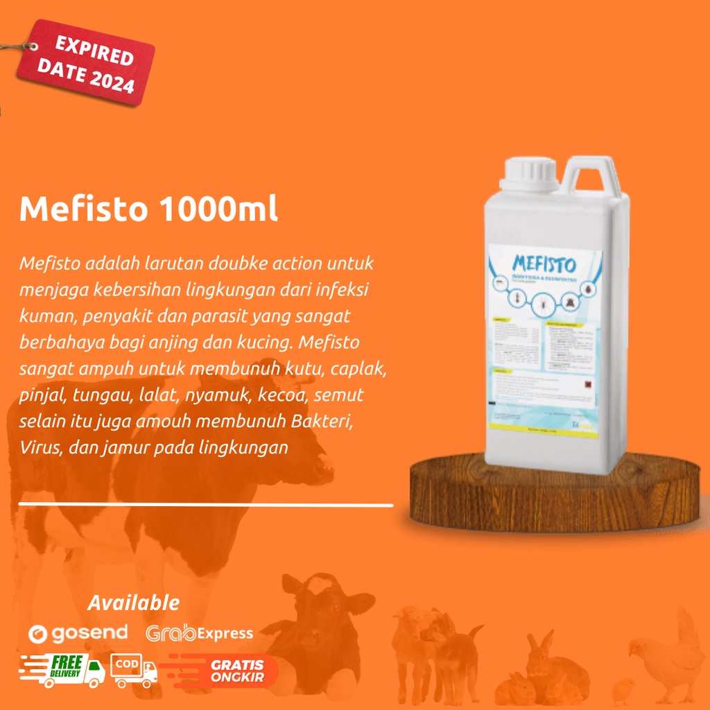 Jual Desinfektan Mefisto 1000 ml kutu serangga virus di kandang ...
