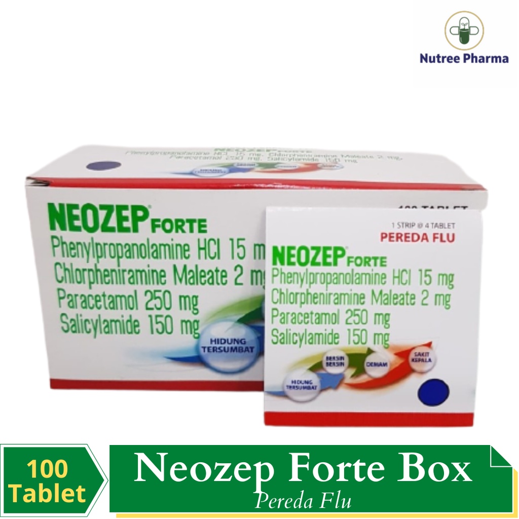 Jual Neozep Forte Box isi 25 strip @4 Tablet (100 Tablet) Meringankan ...