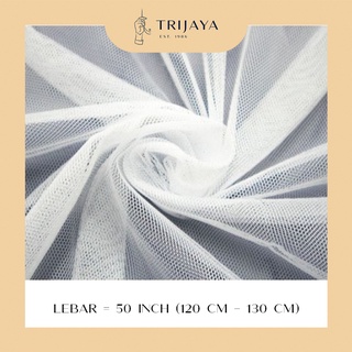 Jual Kain Tile Keras Tile Kaku Tile Kasar Tulle Hard Mesh Polos - Putih ...