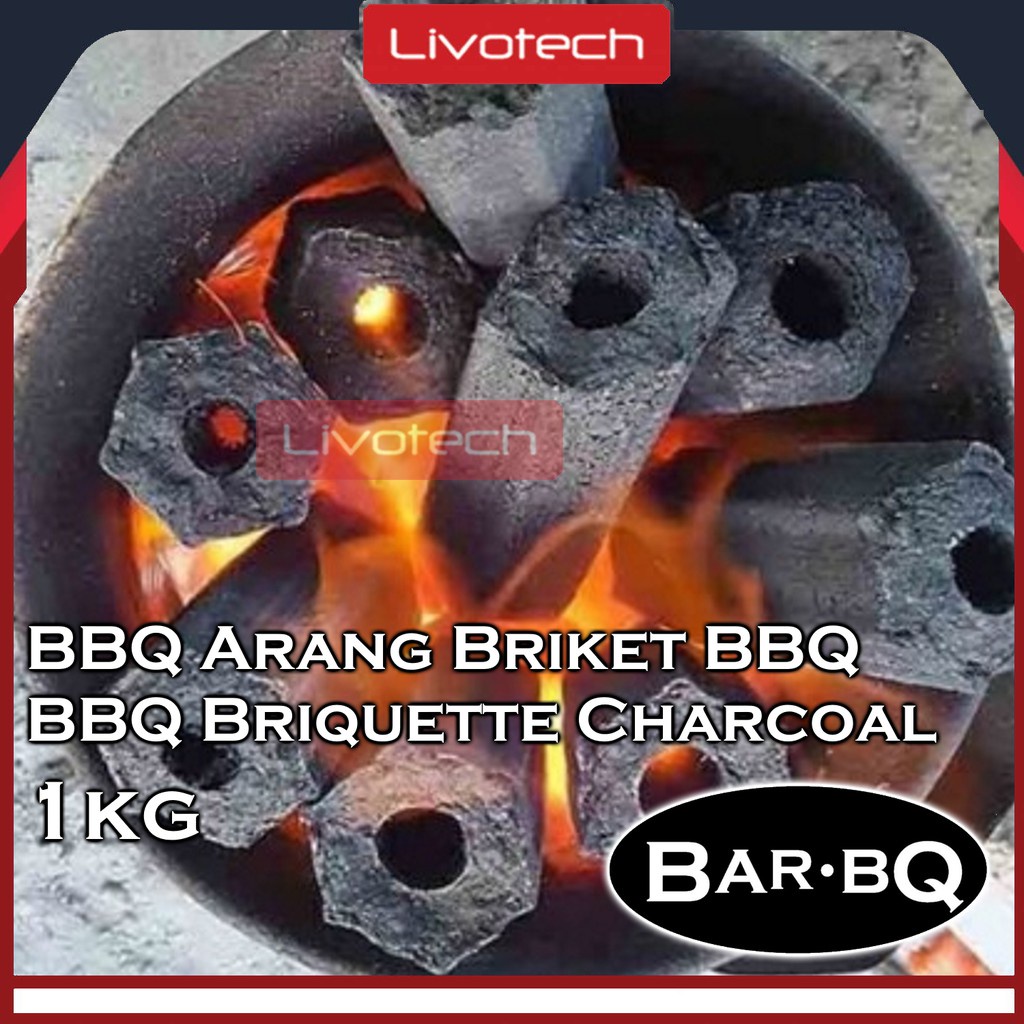 Jual BBQ Arang Briket 1KG BAR.BQ Barbeque Briquette Charcoal Kualitas ...
