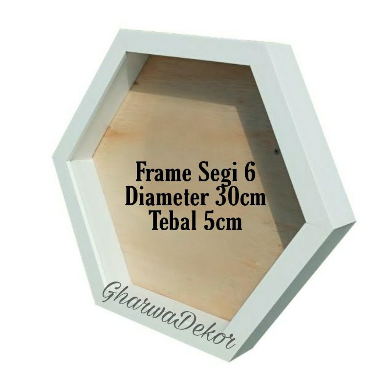 Jual FRAME / BINGKAI / FIGURA (3D SEGI6) BAHAN APLIKASI KERAJINAN MAHAR ...
