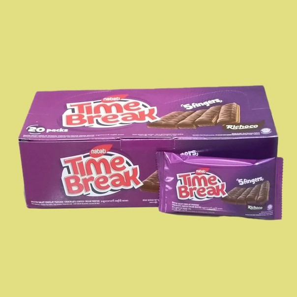 Jual Nabati Time Break Wafer Coklat 20 gr [20 pcs/box] | Shopee Indonesia