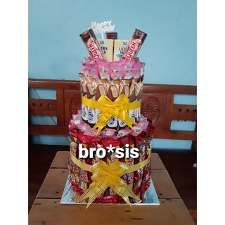 Jual Kue Ultah snack atau kue ulang tahun snack / snack Graduation/ bucket snack/ Snack tower ...