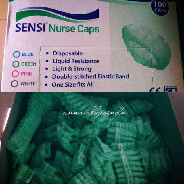 Jual NURSE CAP GREEN SENSI / PENUTUP KEPALA / SENSI NURSE CAPS | Shopee ...