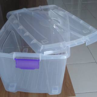 Jual Box Container Bening 50 Liter+Roda Indonesia|Shopee Indonesia