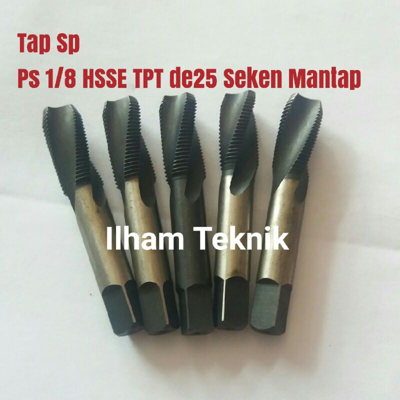 Jual Tap Hand tap Sp 1/8 HSSE TPT de25 atau alat Bubut | Shopee Indonesia