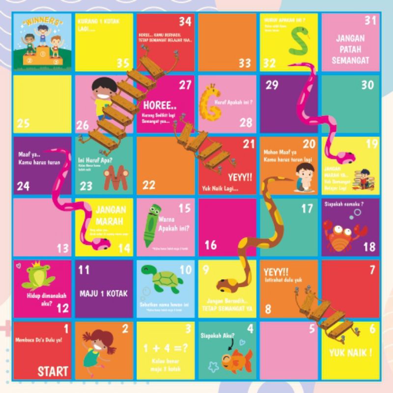 Jual ular tangga jumbo free dadu flanel | Shopee Indonesia