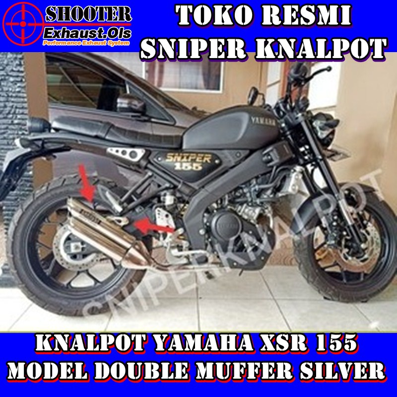 Jual Knalpot Yamaha xsr155 full system DOUBLE VANNES SILVER + db killer ...