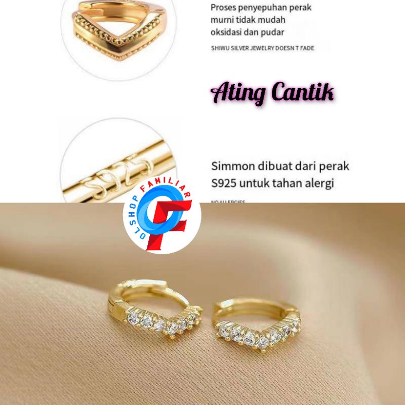 Jual Anting Wanita Modern Menarik Fashion Anting Tindik Kuping Mas Cantik | Shopee Indonesia