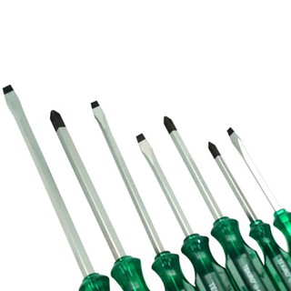 Jual Obeng +- Set 7 Pcs Tekiro Lengkap - Obeng Plus Minus Crystal Hijau ...