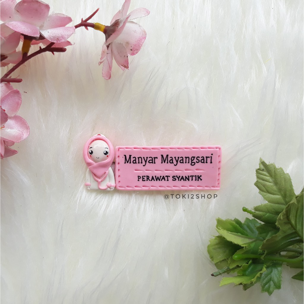 Jual Nametag Nametag Magnet Peniti Papan Nama Karakter Profesi Perawat ...