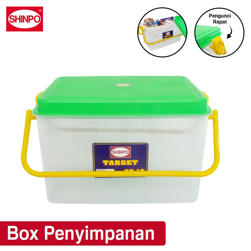 Jual SHINPO Kotak Penyimpanan Kontainer Plastik 12 L Target Container ...