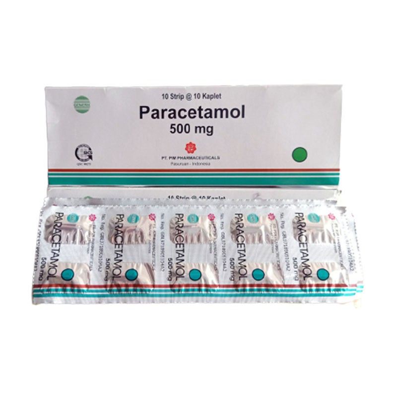 Jual PARACETAMOL - meringankan rasa sakit & menurunkan demam (1 Strip ...