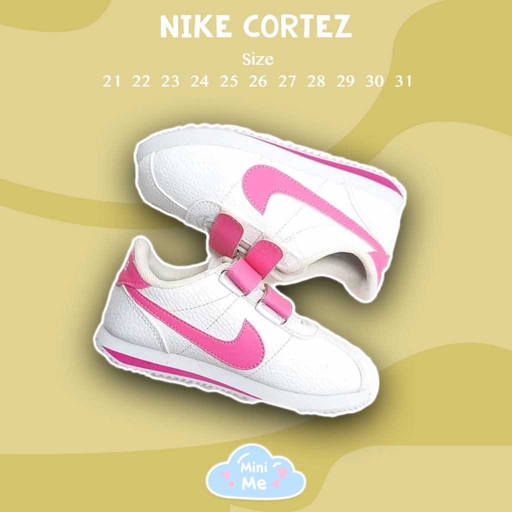 Jual Mini Me Nike Cortez (White, Pink) Anak-anak | Shopee Indonesia