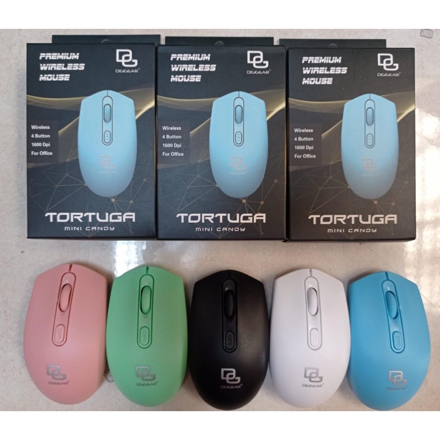 Jual MOUSE DIGIGEAR WIRELESS TORTUGA MINI CANDY | Shopee Indonesia