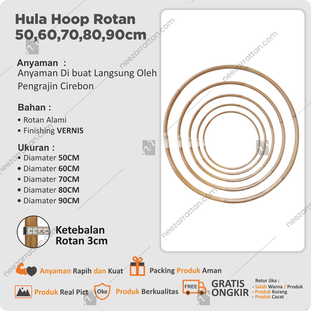 Jual RING Hula Hoop / hulahoop / hulahop / holahop Rotan 90, 80, 70, 60, 50, 25 cm | Shopee ...