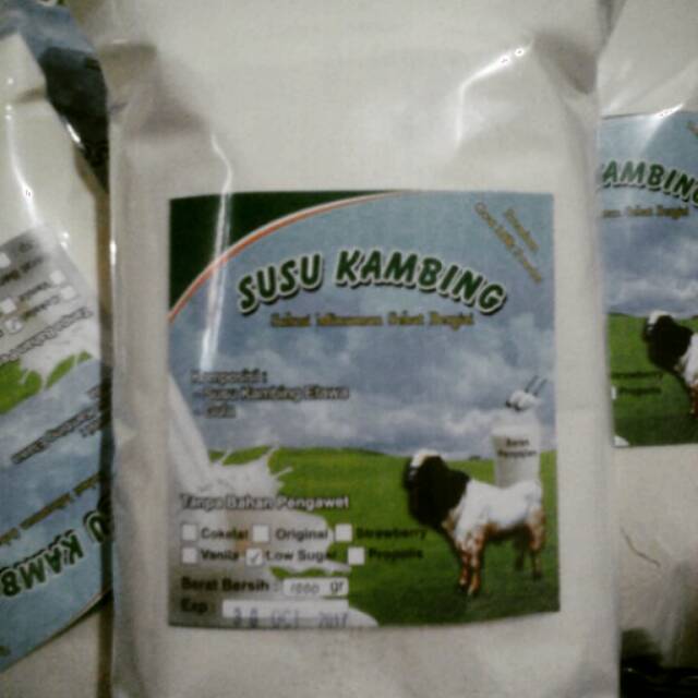 Jual susu kambing LoW sugar rendah gula 200/500gram etawa Indonesia ...