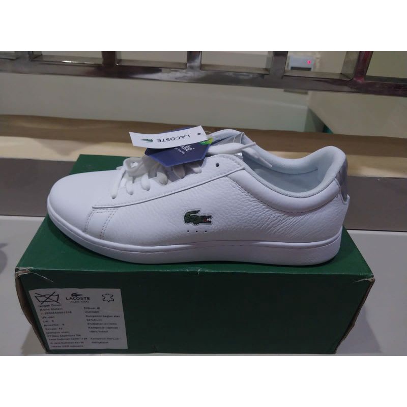Jual Sepatu Lacoste Carnaby Evo White Leather | Shopee Indonesia