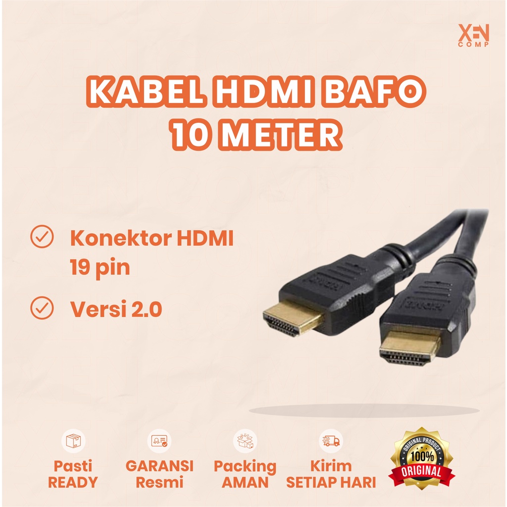 Jual Kabel HDMI to HDMI Bafo Full HD 1080P 4K untuk Laptop PC ke ...