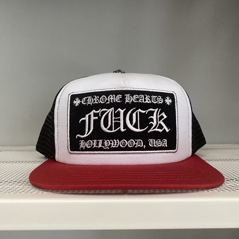Jual Topi Chrome Hearts F*CK Hollywood USA (tag ori) Putih Merah ...