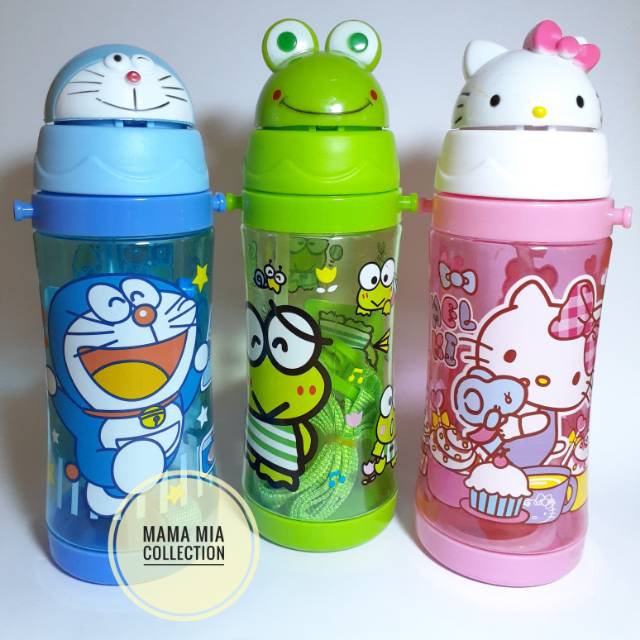 Jual Botol Minum Kepala Karakter Doraemon Keropi Hello Kitty | Shopee ...