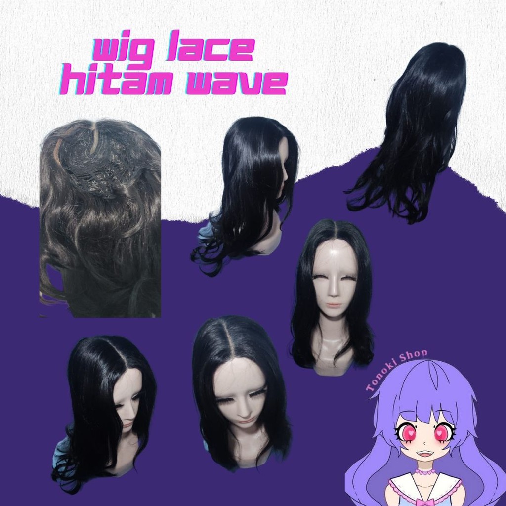 Jual Front Lace Wig Hitam Panjang lurus | Shopee Indonesia