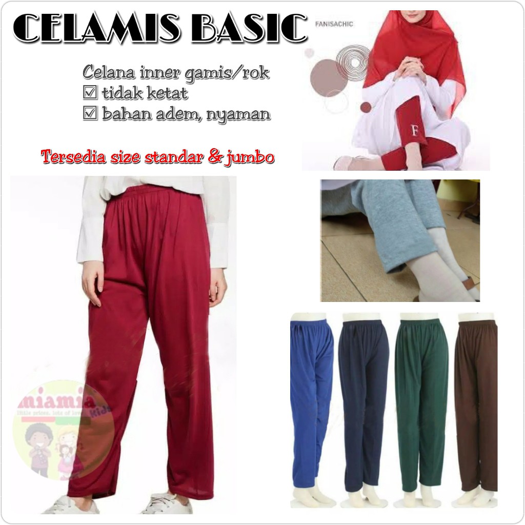 Jual Celamis Basic Standar - Celana Inner Gamis dan Rok - Ukuran ...