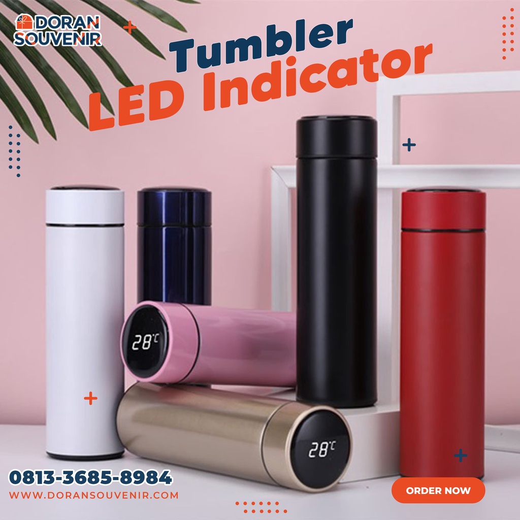 Jual Custom Termos/Tumbler/Botol LED Smart Temperature Comos | Shopee ...