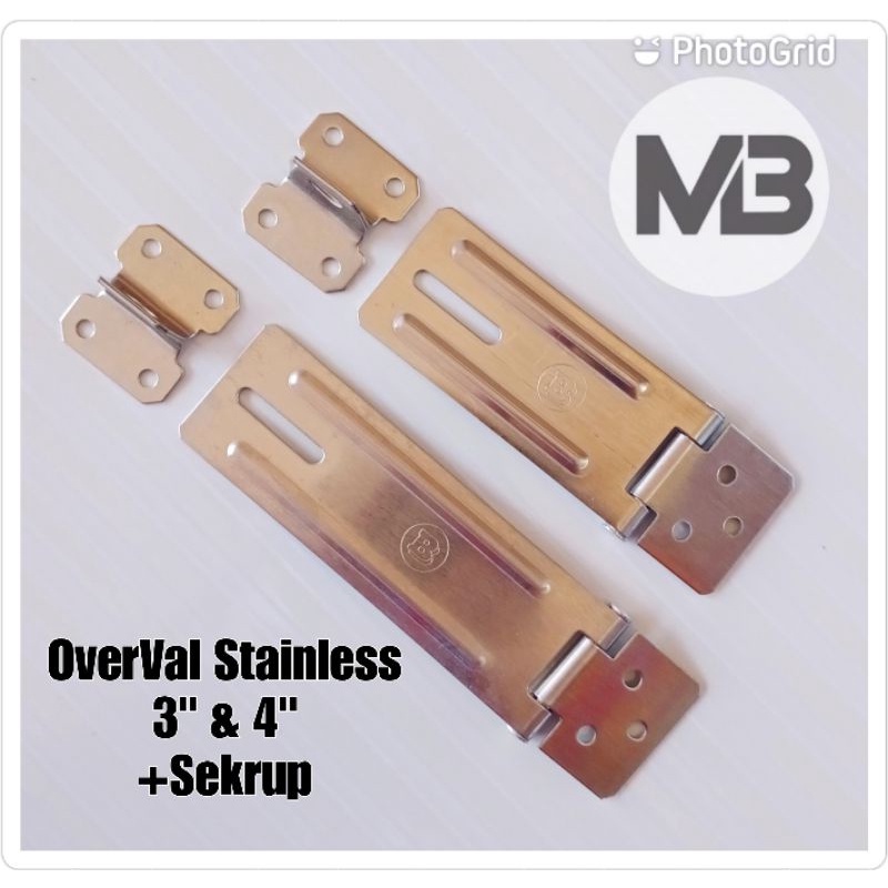 Jual Grendel Overpal Overvall Stainless Tebal 3" dan 4" l Tempat ...