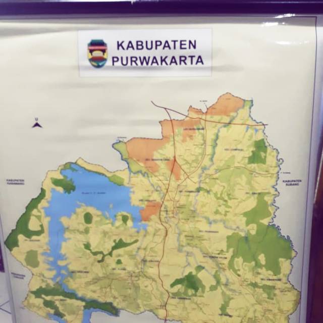 Jual Peta Kabupaten Purwakarta.bingkai Indonesia|Shopee Indonesia