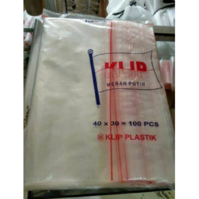 Jual PLASTIK KLIP UK. 40 x 30 CM ( JUMBO SIZE ) | Shopee Indonesia